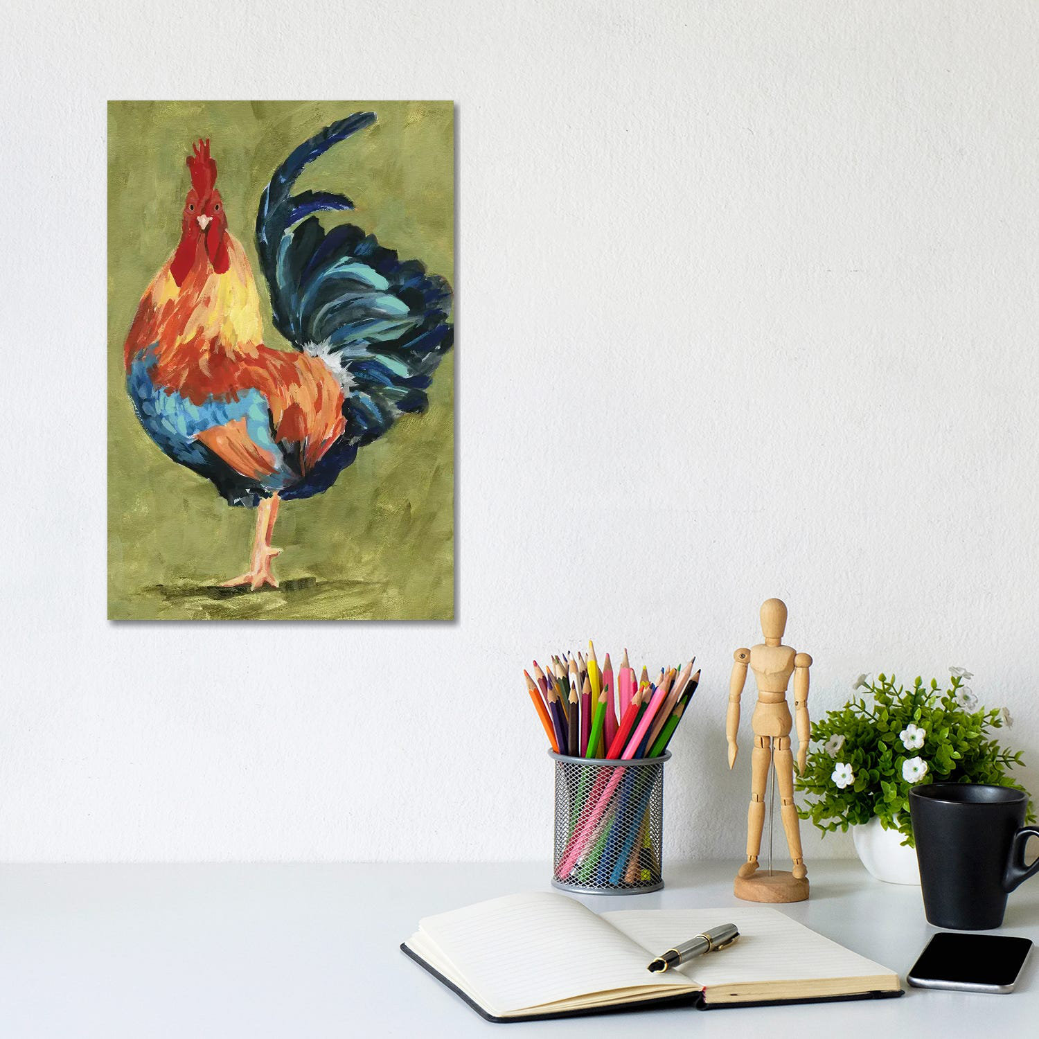 East Urban Home Chicken Scratch IV by Victoria Borges - Painting Print | Wayfair